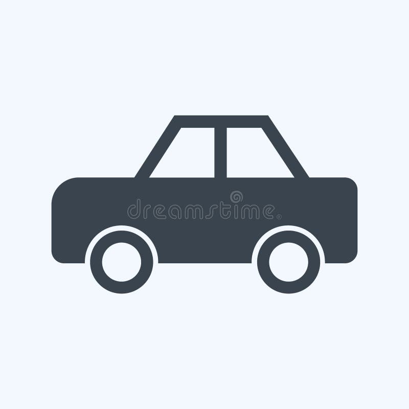 Icon Toy Car 2. Suitable for Toy Symbol. Glyph Style. Simple Design ...