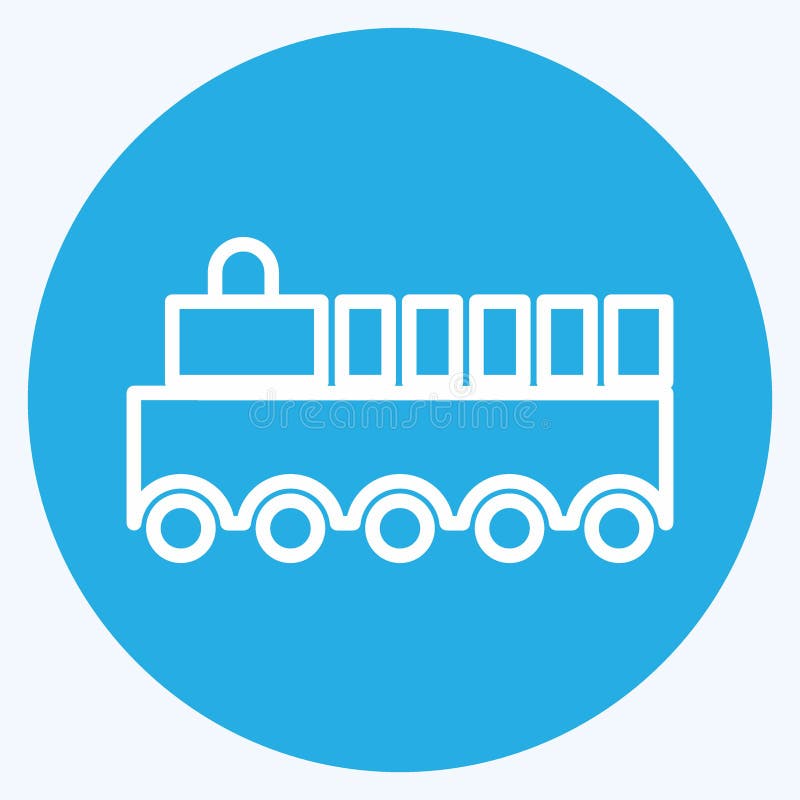 Icon Toy Train. Suitable for Toy Symbol. Blue Eyes Style. Simple Design ...