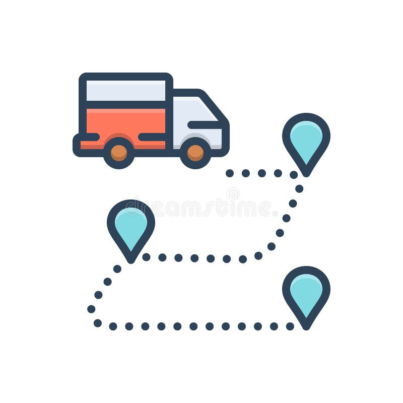 Color Illustration Icon for Track, Transport and Path Stock Vector ...