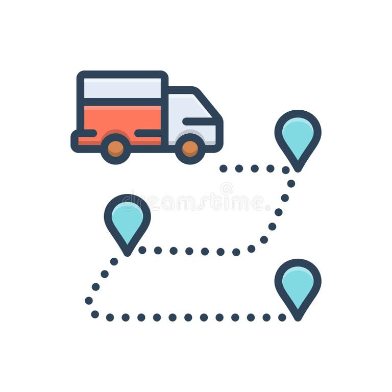 Color Illustration Icon for Track, Transport and Path Stock Vector ...