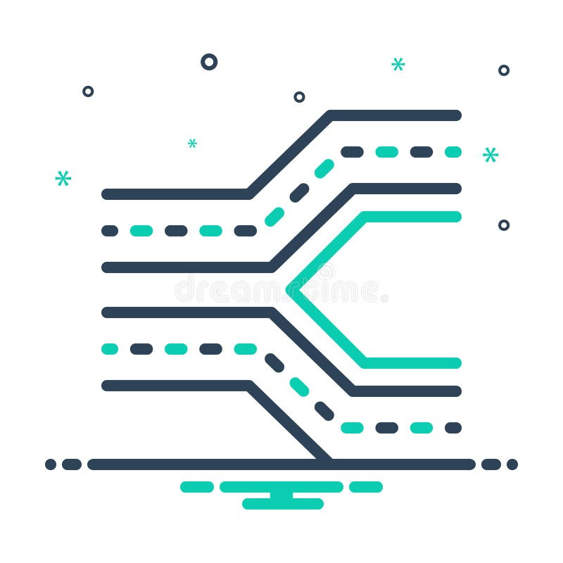 Mix Icon for Track, Train Tracks and Travel Stock Vector - Illustration ...