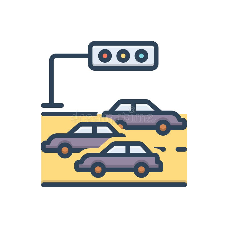 Color Illustration Icon for Traffic, Vehicle and Stoplight Stock Vector ...