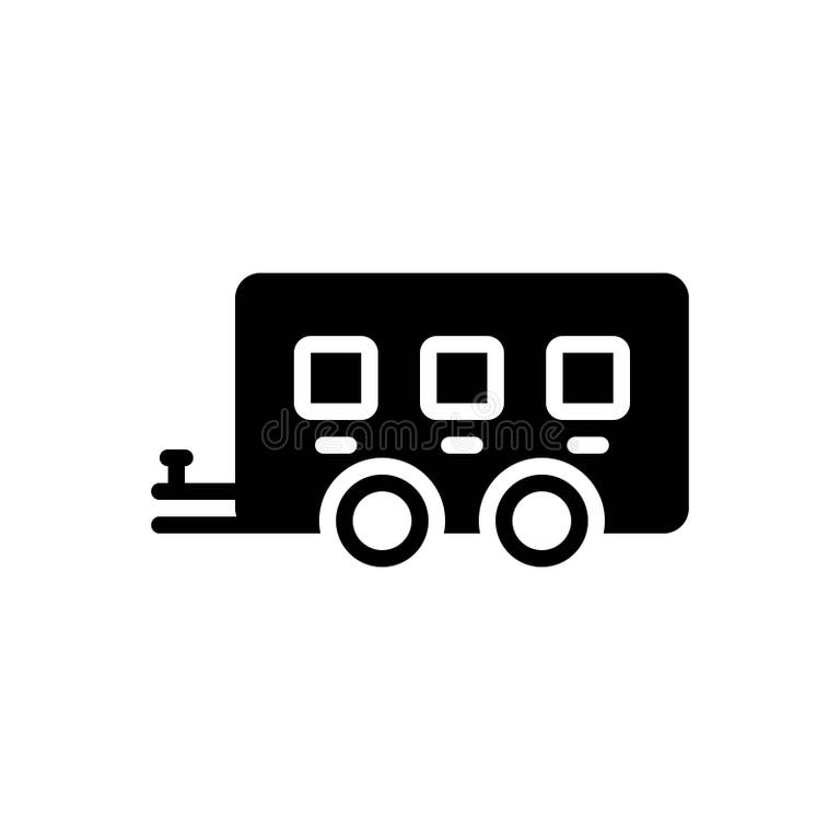 Black Solid Icon for Trailers, Transportation and Delivery Stock Vector ...