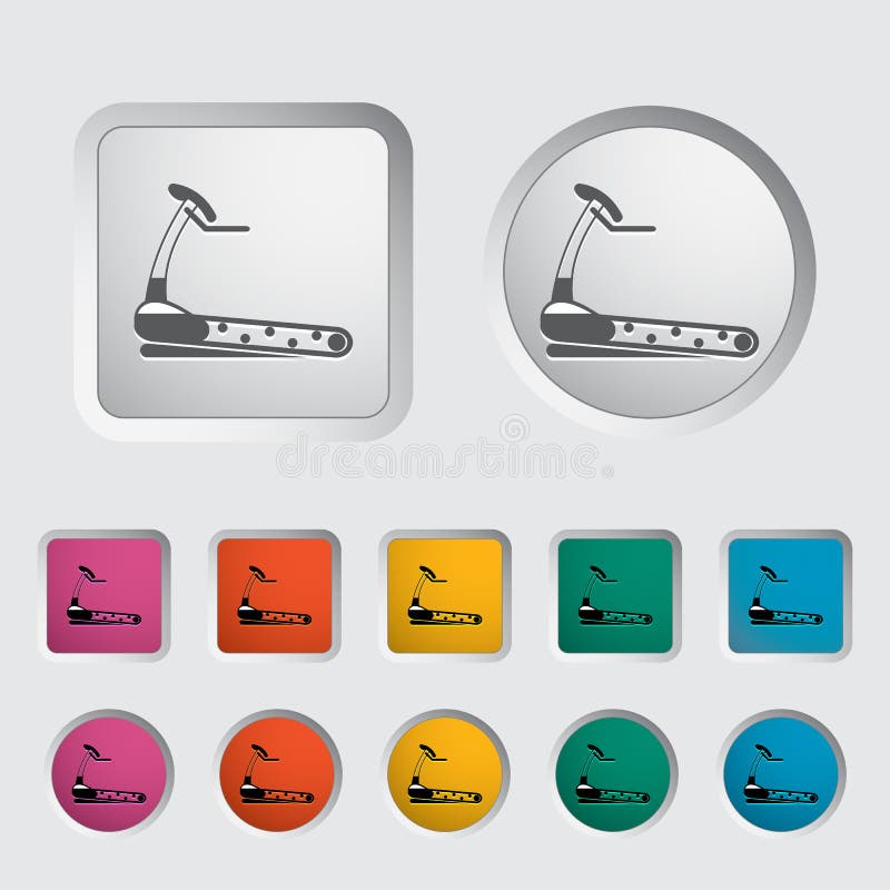 Icon trainer treadmill. stock vector. Illustration of health - 34654528