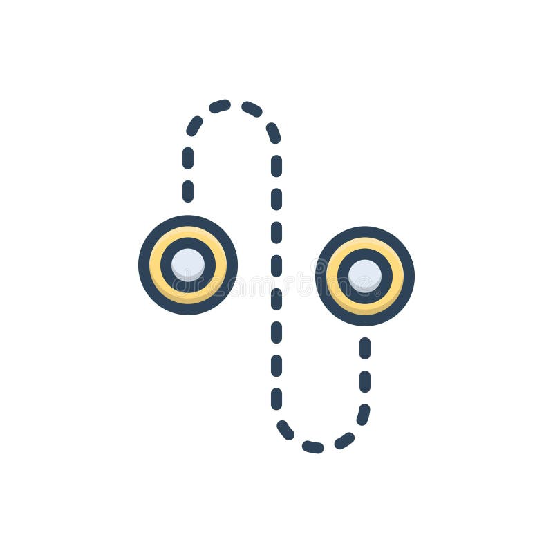 Color Illustration Icon for Trajectory, Route and Motion Stock ...