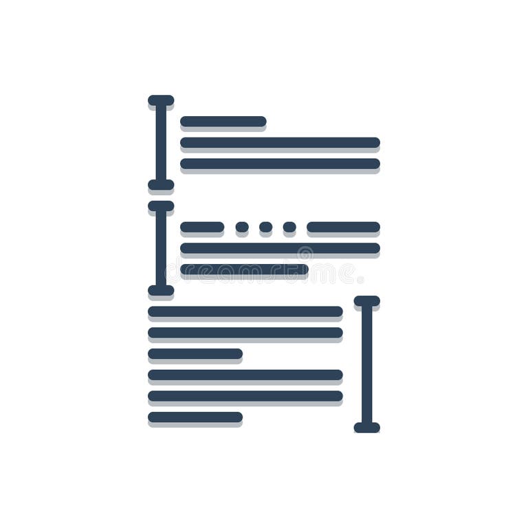 Color Illustration Icon for Transcript Shots, Script and Justify Stock ...