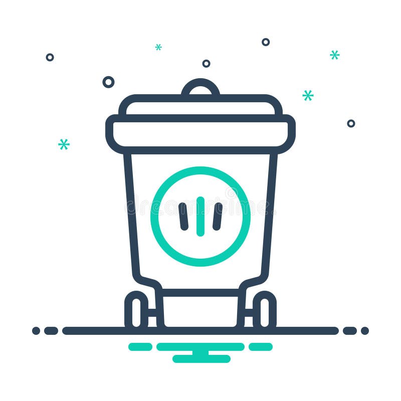Mix Icon for Trash, Refuse and Waste Stock Vector - Illustration of ...