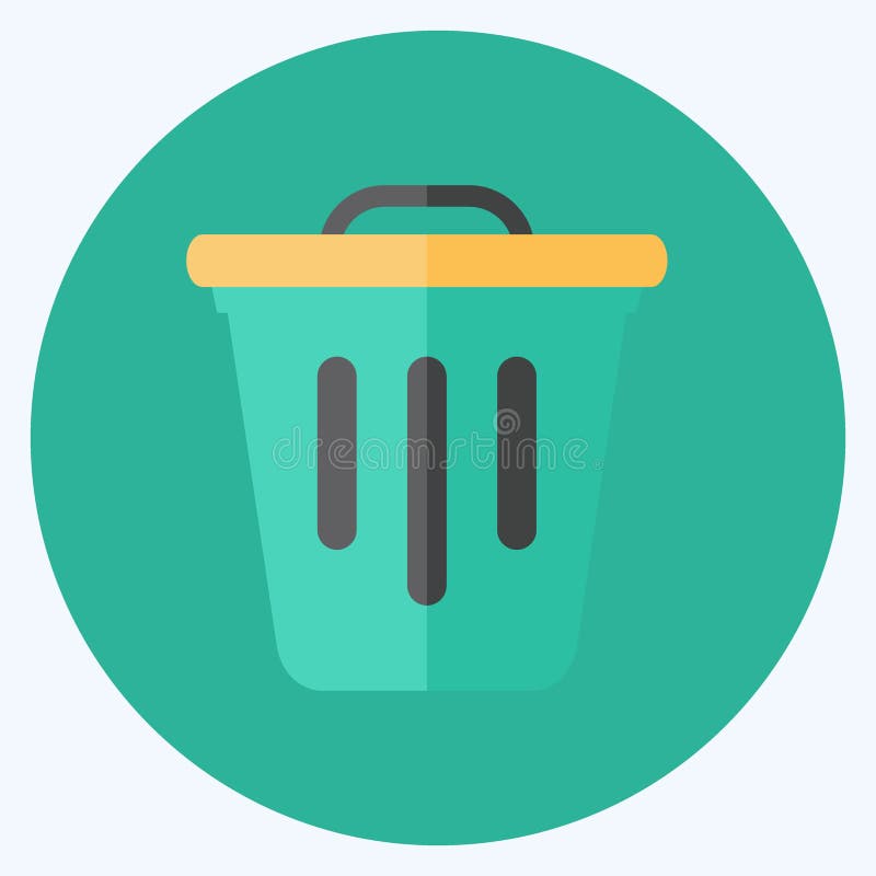 Icon Trash. Suitable for Web Interface Symbol. Flat Style. Simple ...