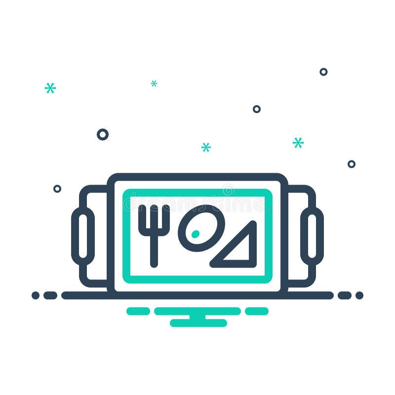 Mix Icon for Tray, Platter and Service Stock Vector - Illustration of ...