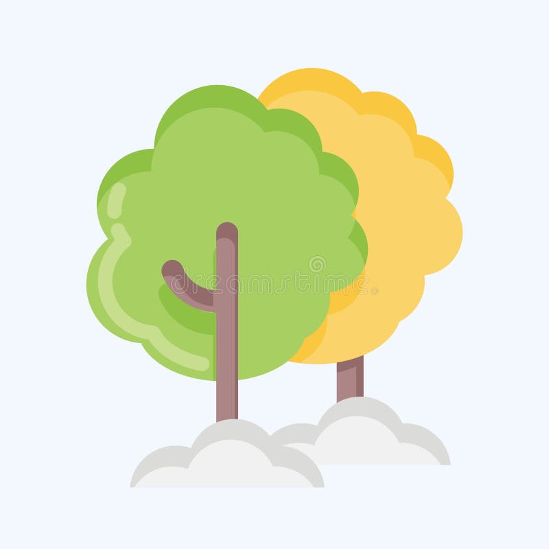 Icon Tree. Suitable for Garden Symbol. Flat Style. Simple Design ...