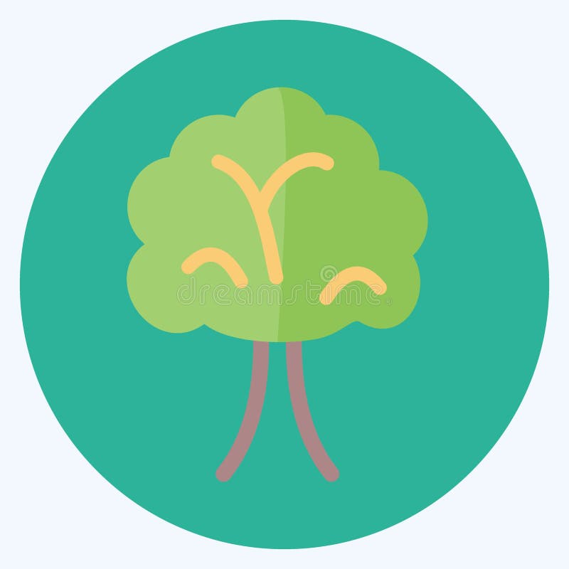 Icon Tree. Suitable for Garden Symbol. Flat Style. Simple Design ...