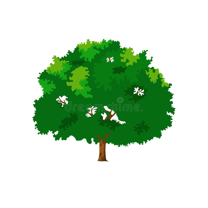 Icon of the Tree on a White Background. Vector. Stock Vector ...