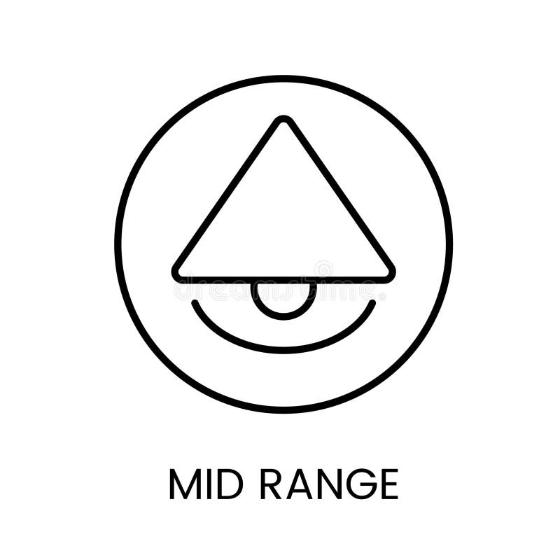 An Icon of a Triangle on a Circle Base in Vector, Symbolizing Balanced ...