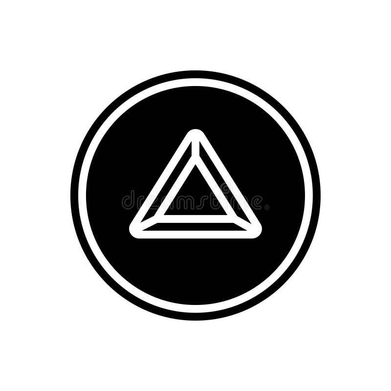 Black Solid Icon for Triangle, Prism and Geometric Stock Vector ...