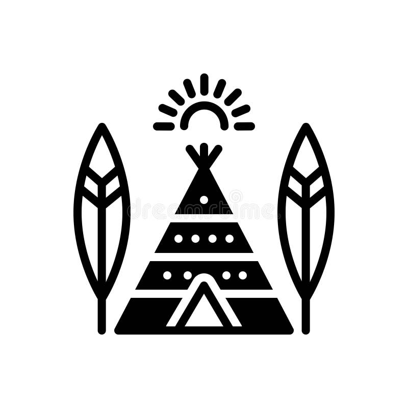 Black Solid Icon for Tribe, Caste and Tribal Stock Vector ...