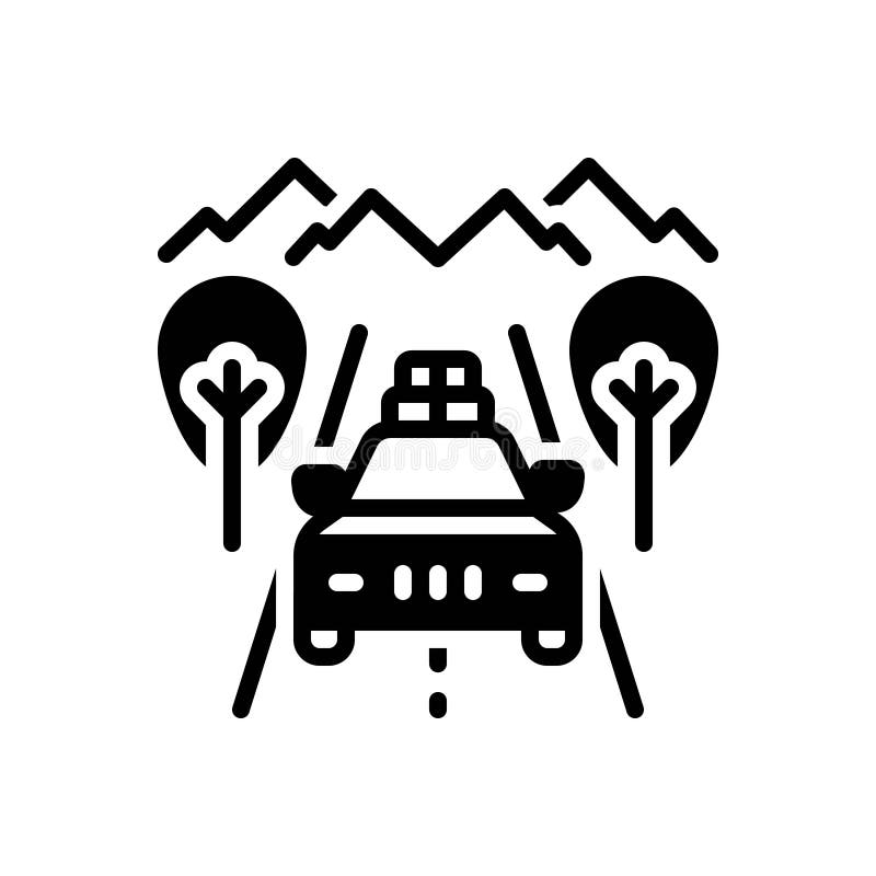 Black Solid Icon for Trip, Promenade and Excursion Stock Vector ...