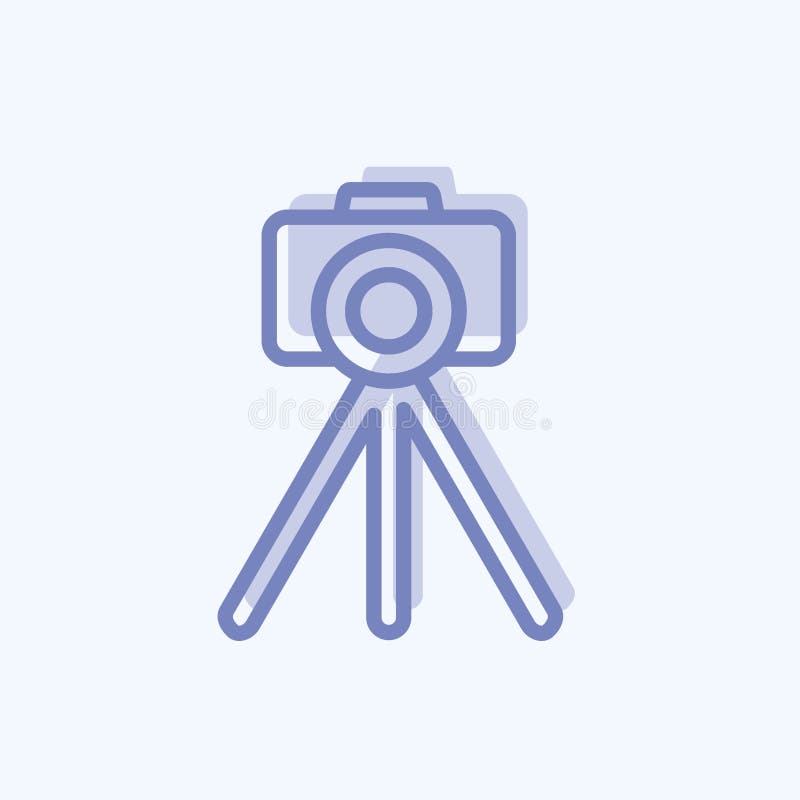 Icon Tripod. Suitable for Art Symbol. Two Tone Style. Simple Design ...