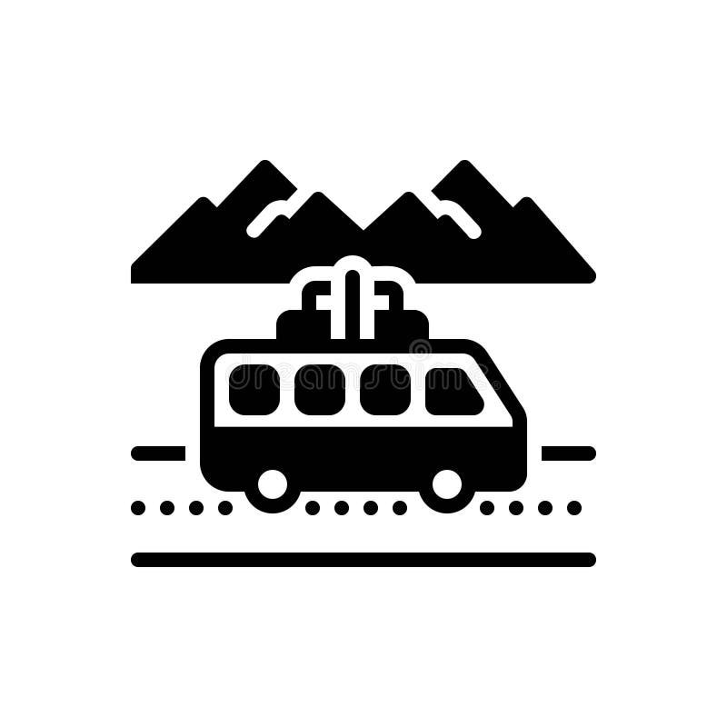 Black Solid Icon for Trips, Promenade and Excursion Stock Vector ...