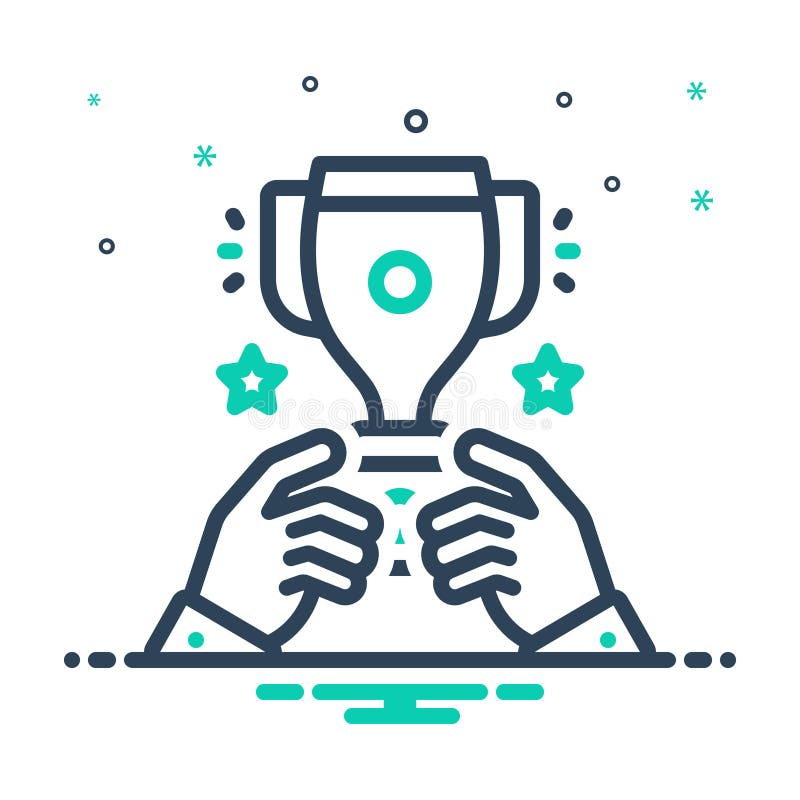 Mix Icon for Triumph, Victory and Win Stock Vector - Illustration of ...