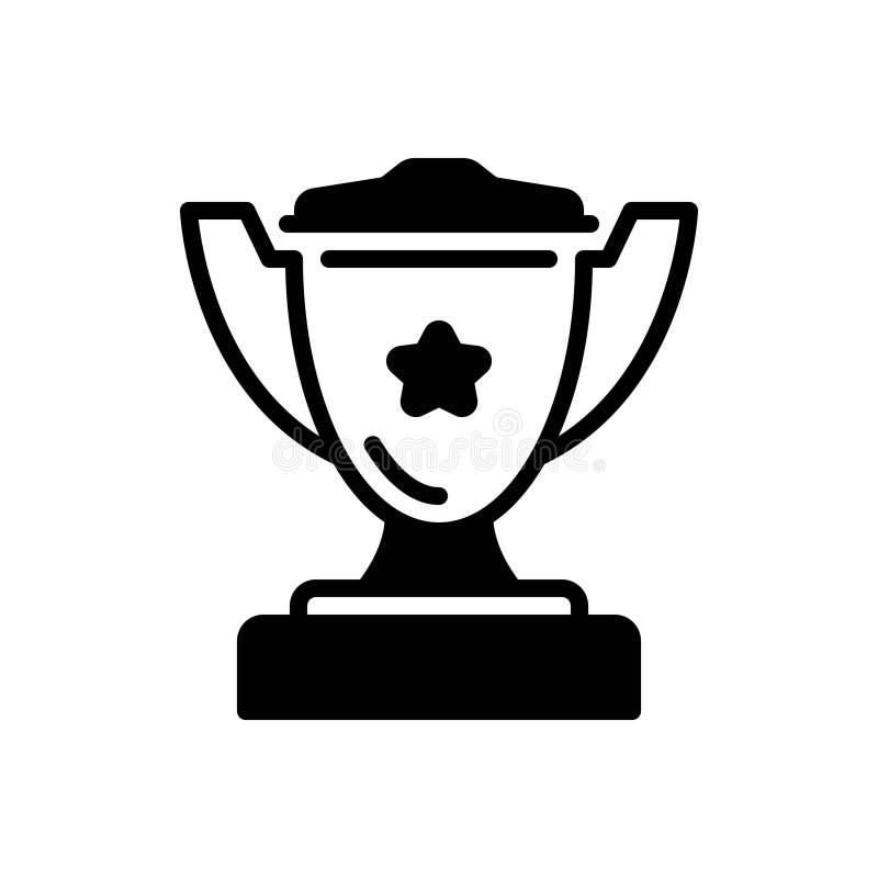 Black Solid Icon for Trophy, Accolades and Award Stock Vector ...
