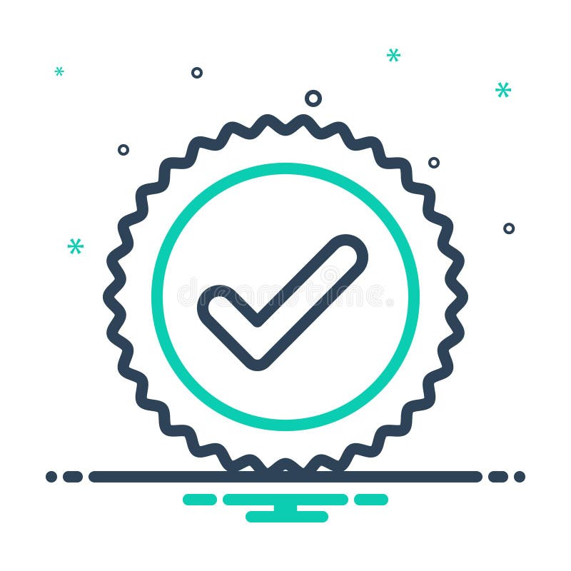 Mix Icon for True, Tick and Ok Stock Vector - Illustration of true ...