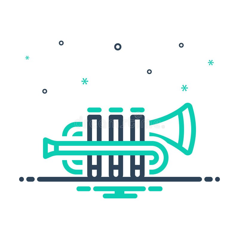 Mix Icon for Trumpet, Music and Cornet Stock Vector - Illustration of music, sign: 333919565