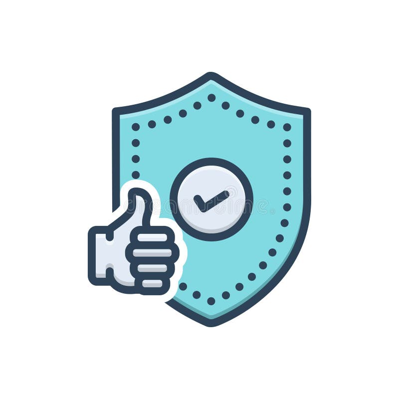 Color Illustration Icon for Trusted, Control and Shield Stock Vector ...