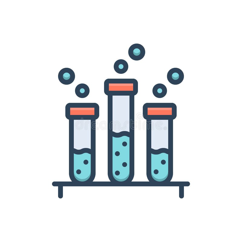 Color Illustration Icon for Tubes, Samples and Chemistry Stock Vector ...