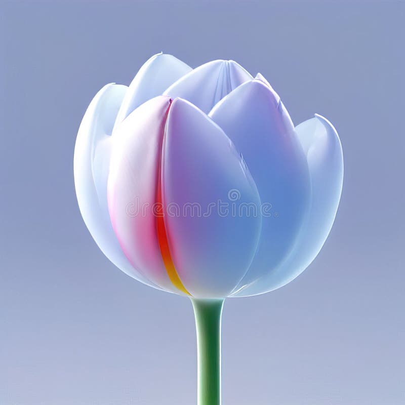 Icon of Tulip, Glossy Glass Style Stock Illustration - Illustration of ...