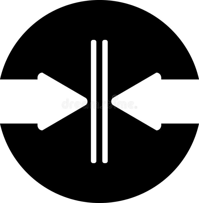 The Icon with Two Arrows Pointing Towards Each Other Stock Illustration ... The Icon with Two Arrows Pointing Towards Each Other Stock Illustration ...
