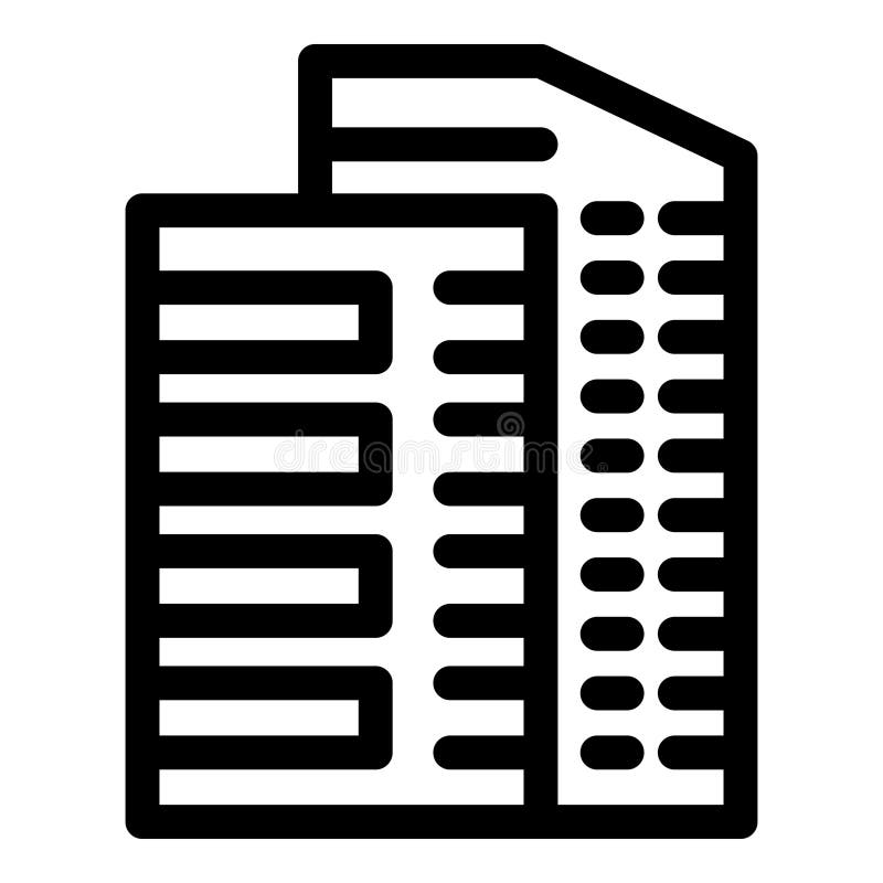 Icon of Two Buildings Representing Cityscape Stock Vector ...