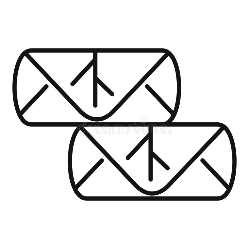 Icon of Two Cabbage Rolls Representing Romanian Food Cuisine Stock ...