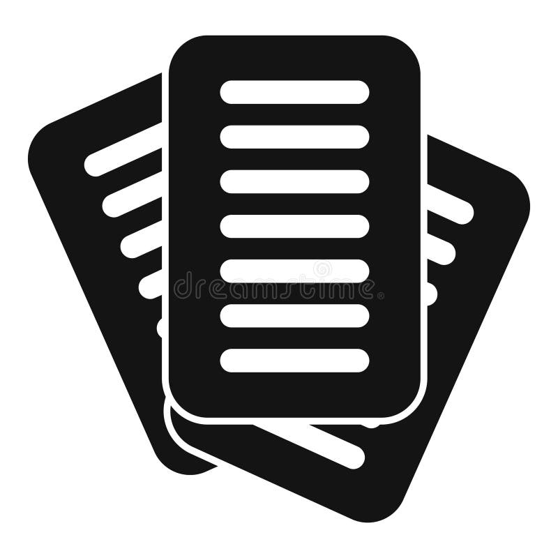 Icon of Two Documents Representing Paperwork Stock Illustration ...