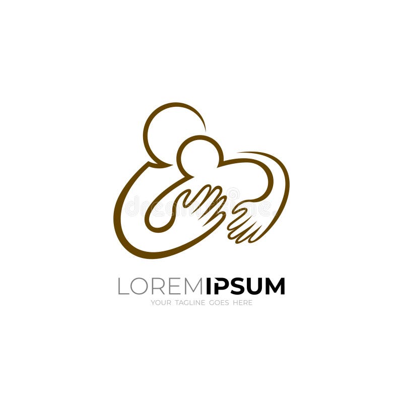 Icon of Two People Hugging Lovingly, Line Style Design Stock Vector ...