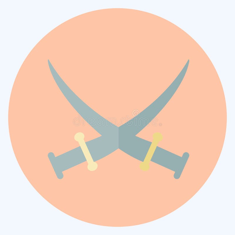 Icon Two Swords - Flat Style - Simple Illustration Stock Illustration ...
