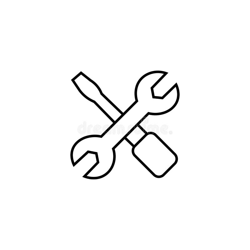 Icon of Two Tools. Vector Illustration Eps 10 Stock Illustration ...