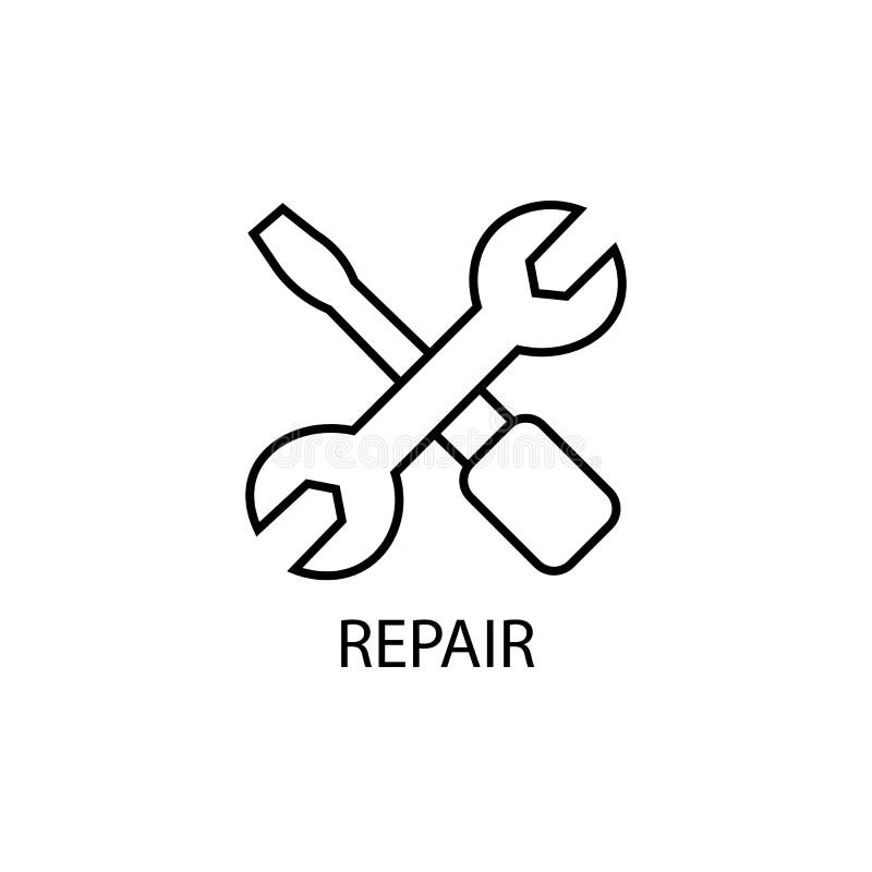 Icon of Two Tools. Vector Illustration Eps 10 Stock Illustration ...