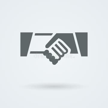 Two People Handshake Icon Simple Stock Illustrations – 530 Two People ...