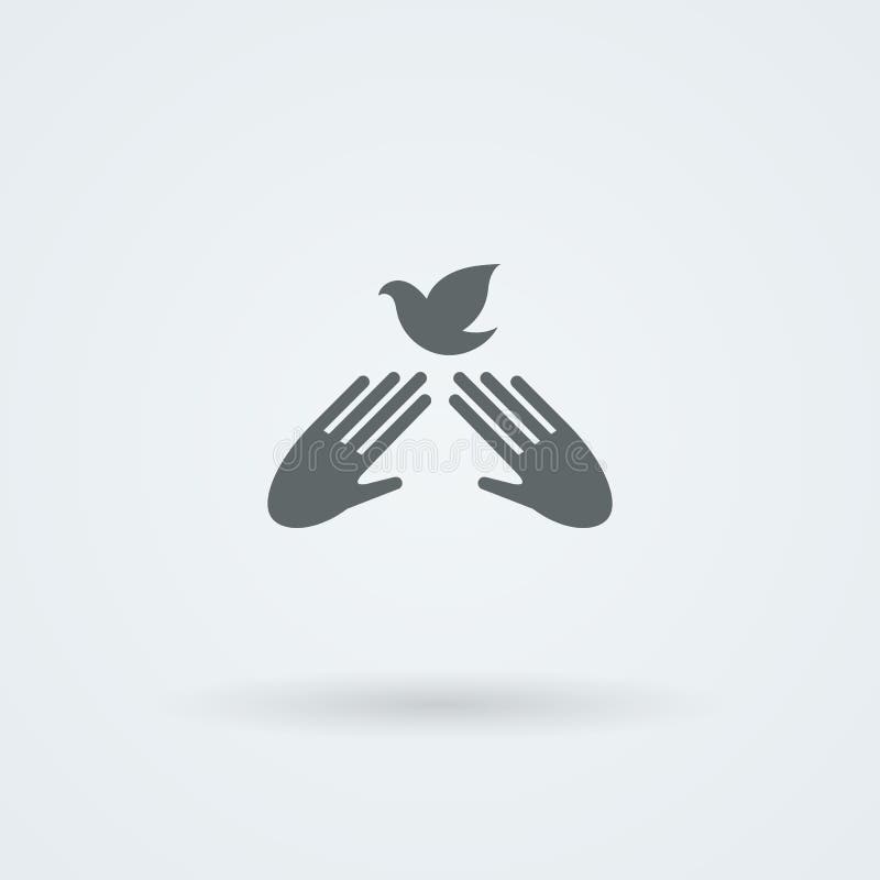 Icon with Two Vector Hands in a Handshake. Greeting. Pair Work ...