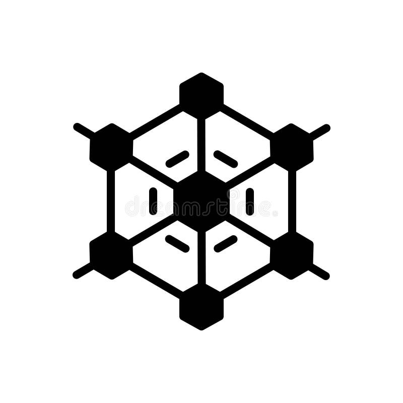 Black Solid Icon for Ultram, Molecular and Atomic Stock Vector ...