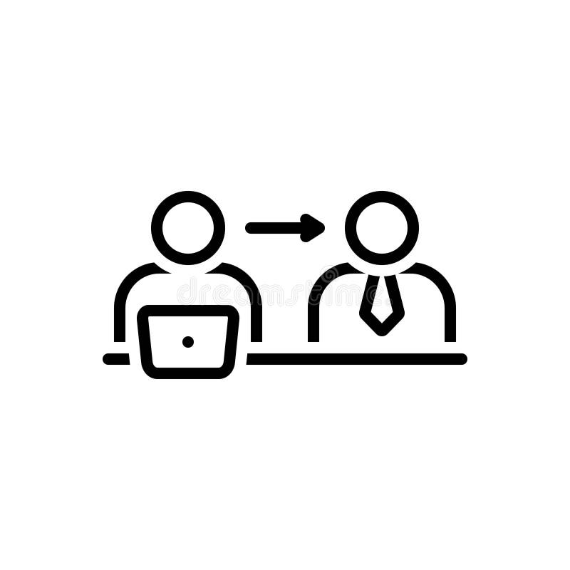 Black Line Icon for Under, Subservient and Submissive Stock Vector ...