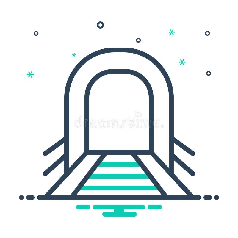 Mix Icon for Underground, Subterranean and Road Stock Illustration ...