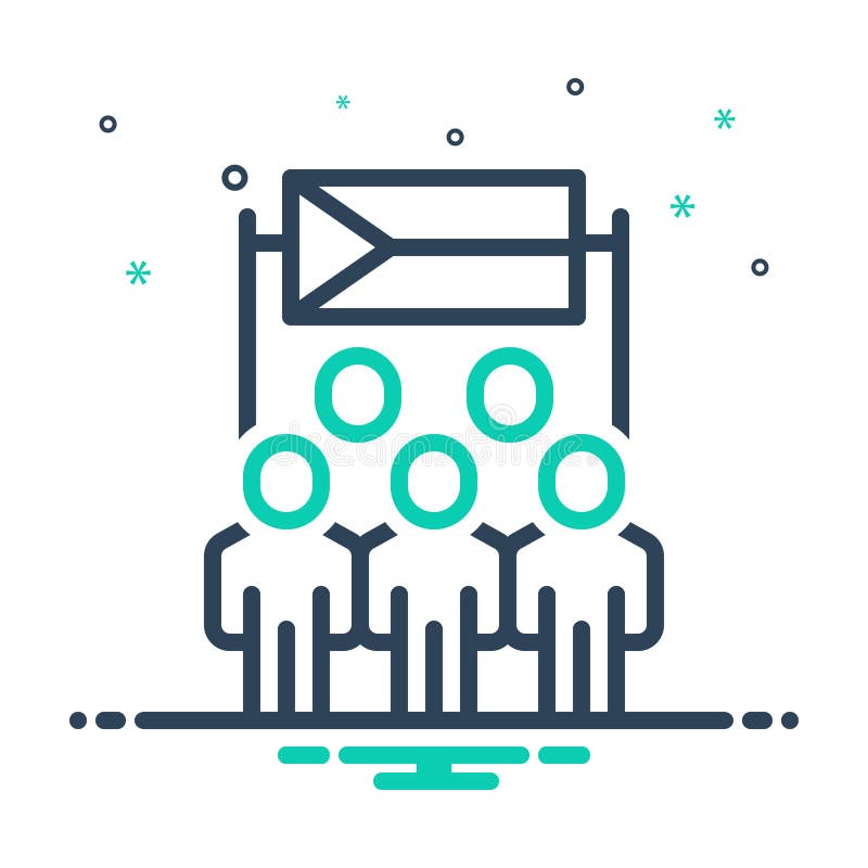 Mix Icon for Union, Organization and Meeting Stock Vector ...