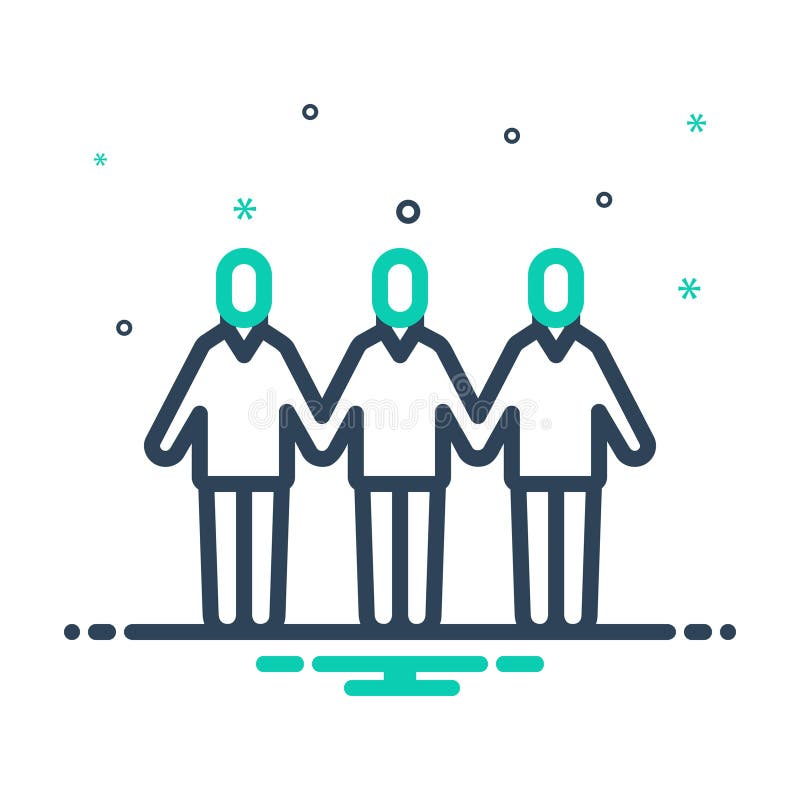 Mix Icon for Units, Group and Member Stock Illustration - Illustration ...