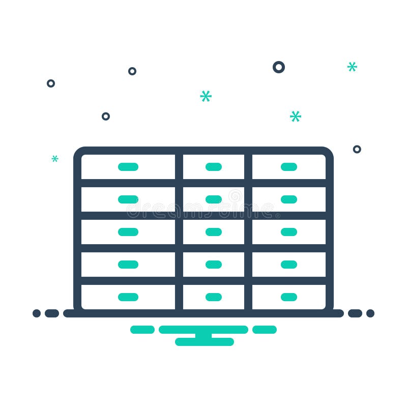Mix Icon for Units, Parts and Drawer Stock Illustration - Illustration ...