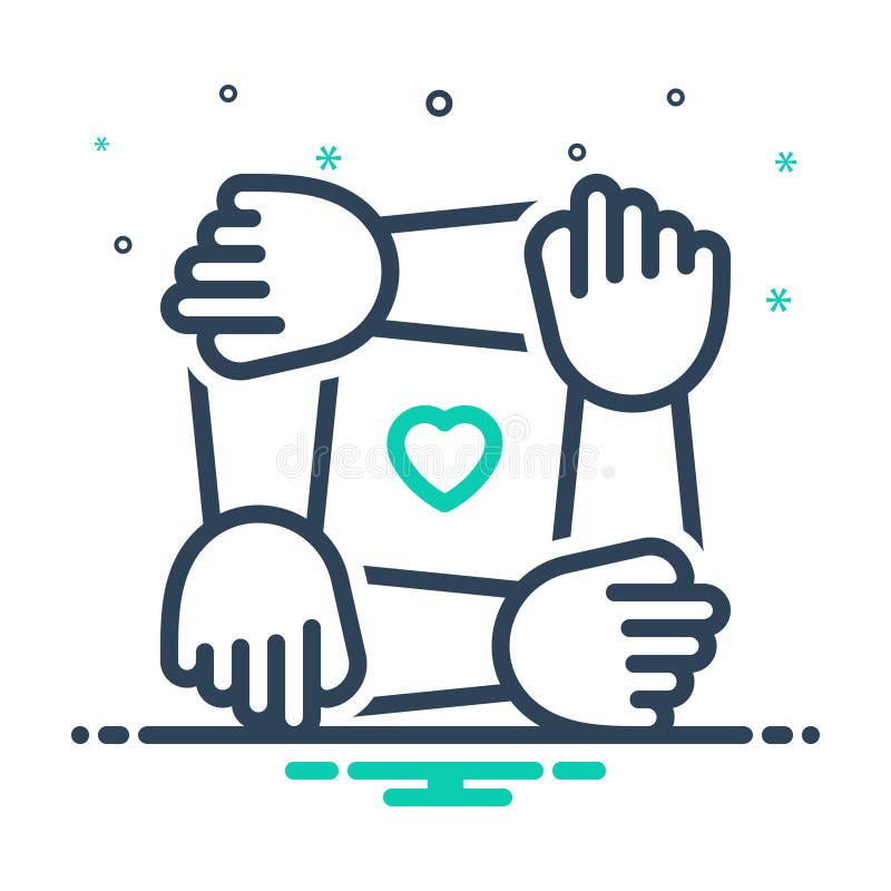 Mix Icon for Unity, Unification and Team Stock Vector - Illustration of ...