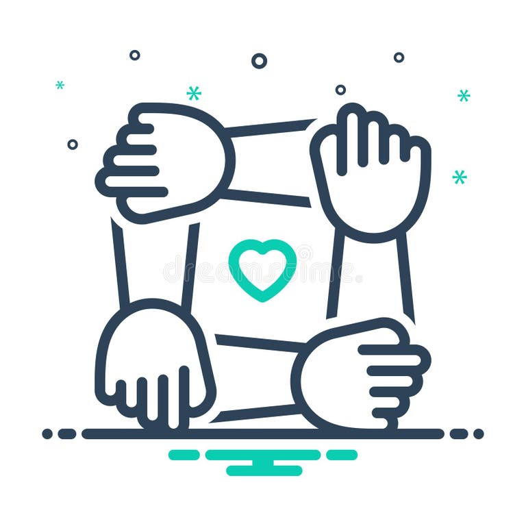 Mix Icon for Unity, Unification and Team Stock Vector - Illustration of ...