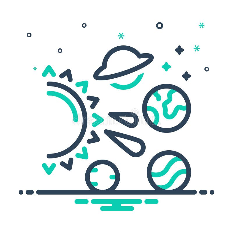 Mix Icon for Universe, Cosmos and Cosmology Stock Vector - Illustration ...