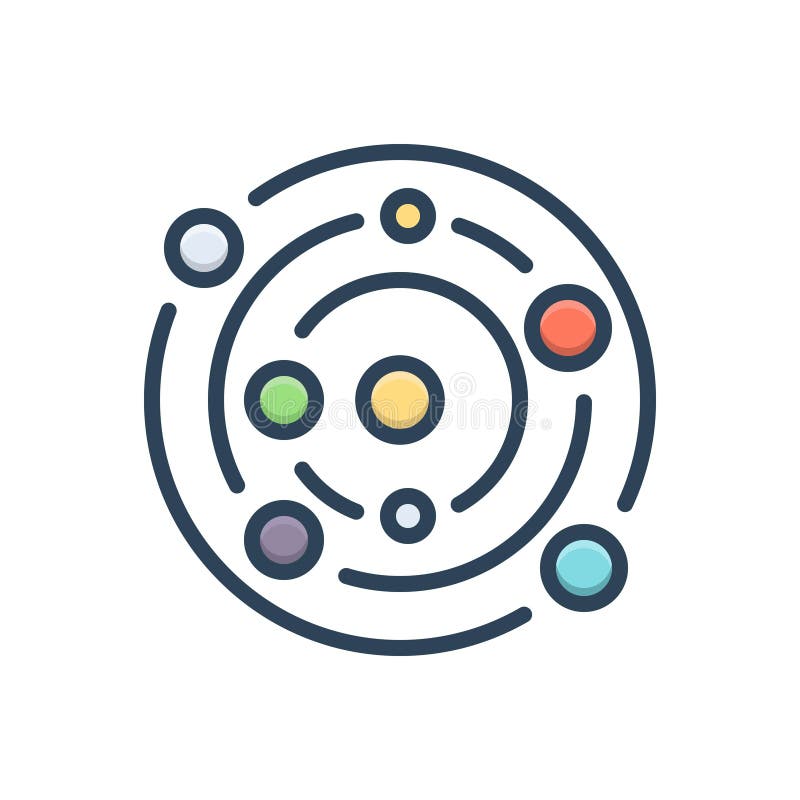 Mix Icon for Universe, Planet and Galaxy Stock Vector - Illustration of ...