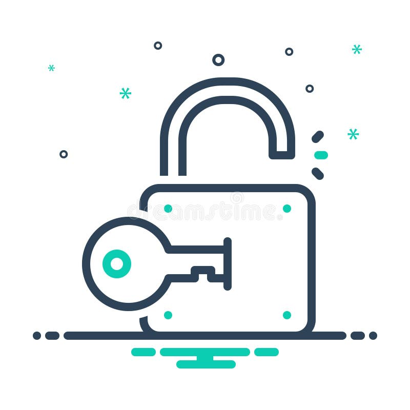 Mix Icon for Unlock, Unwind and Unlatch Stock Vector - Illustration of ...